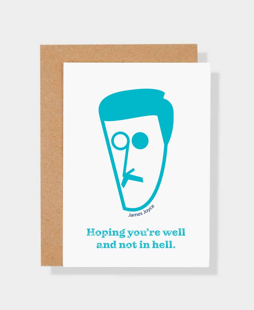 James Joyce Hope You're Well Greeting Card - Marsh's Library